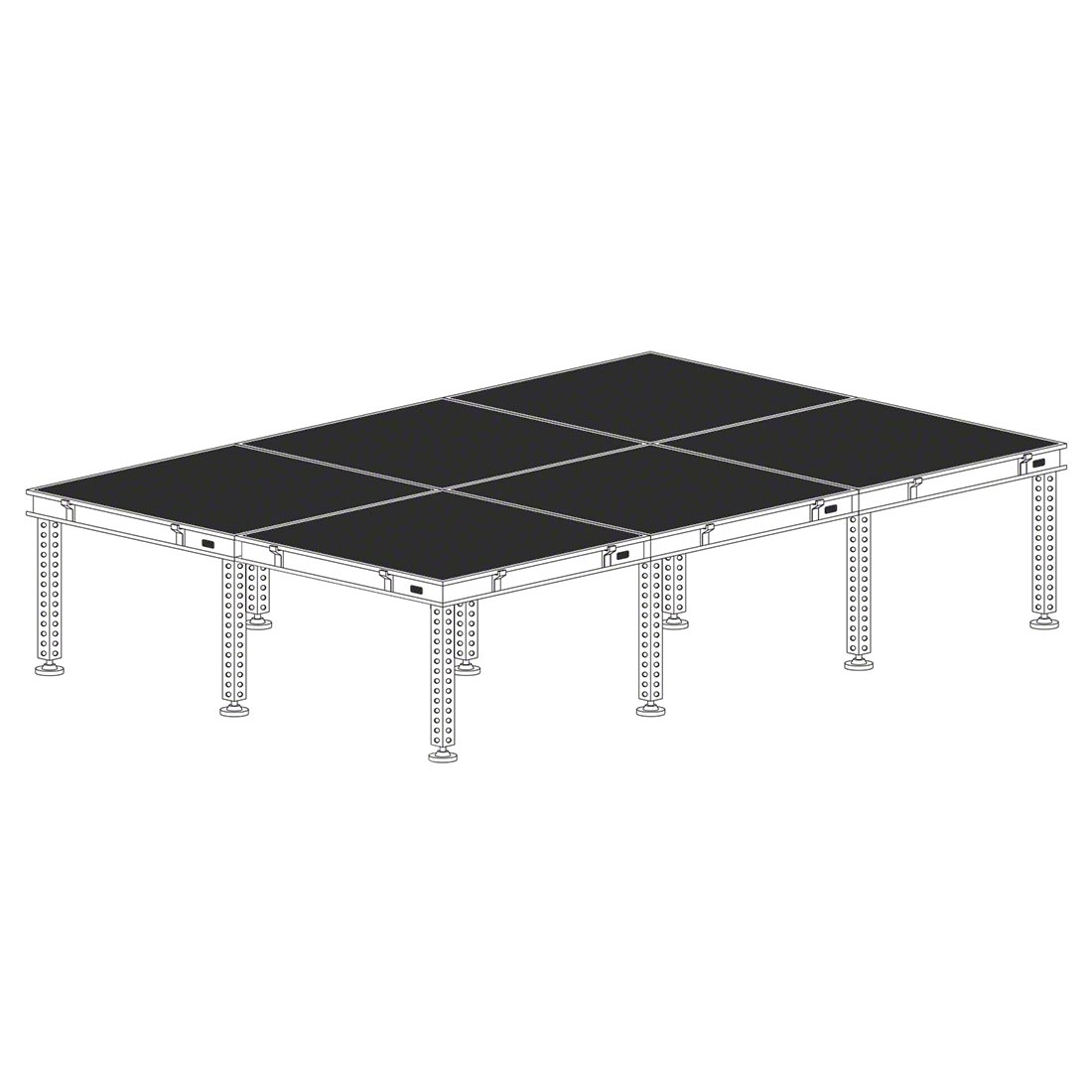 Biljax AS2100 8x12 Portable Stage Kit | StageDrop