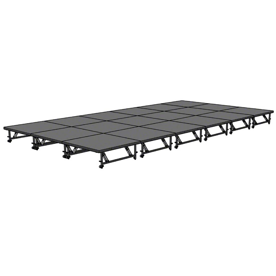 Staging 101 12'x24' Portable Stage w/Wheels, 16"-24"H | StageDrop