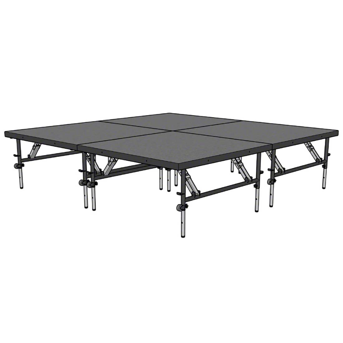 Staging 101 8'x8' Portable Stage, 24"-32"H | StageDrop