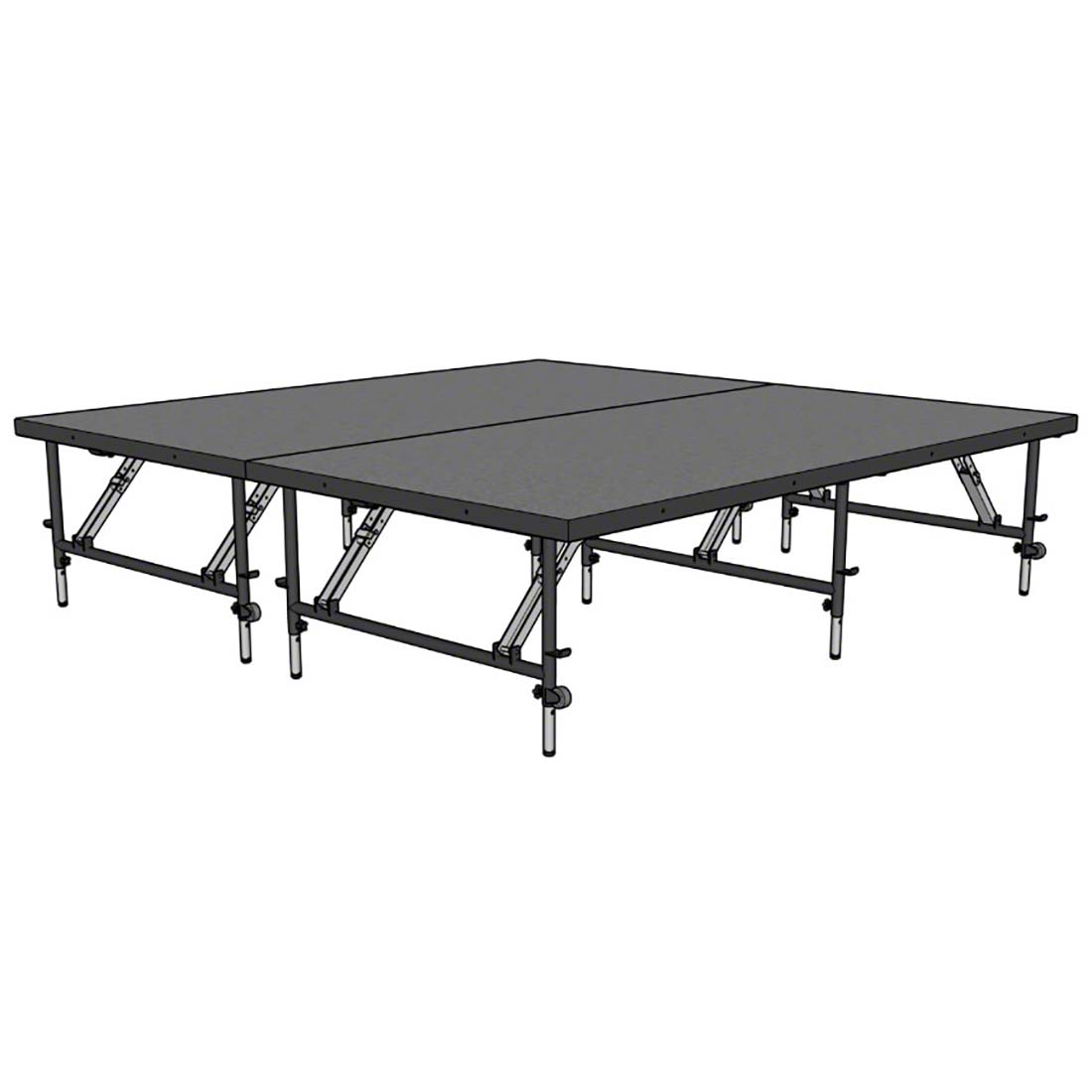 Staging 101 8'x8' Portable Stage 24"-32"H | StageDrop