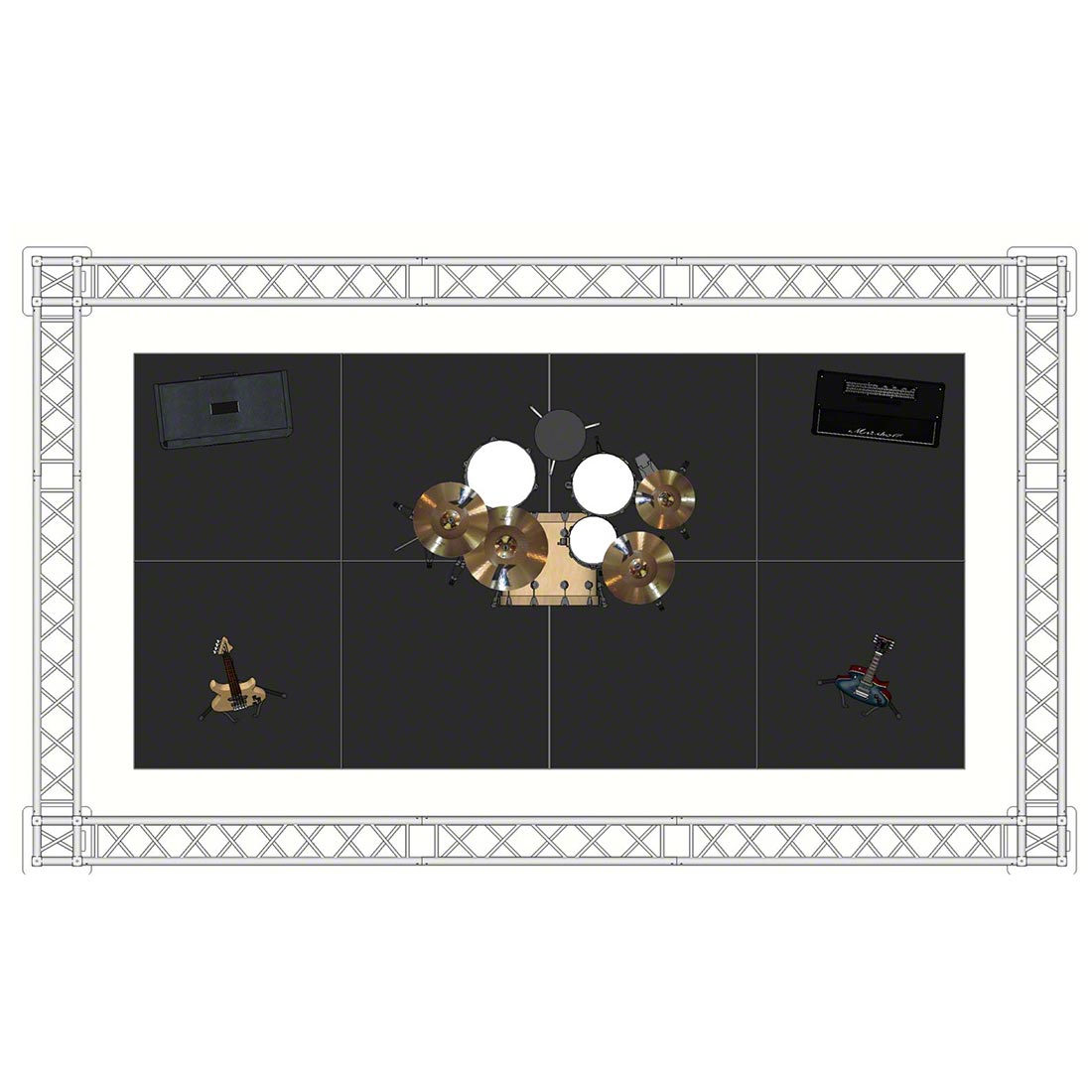 F34 Square Box Truss Kit for 16'x8' Stage | StageDrop