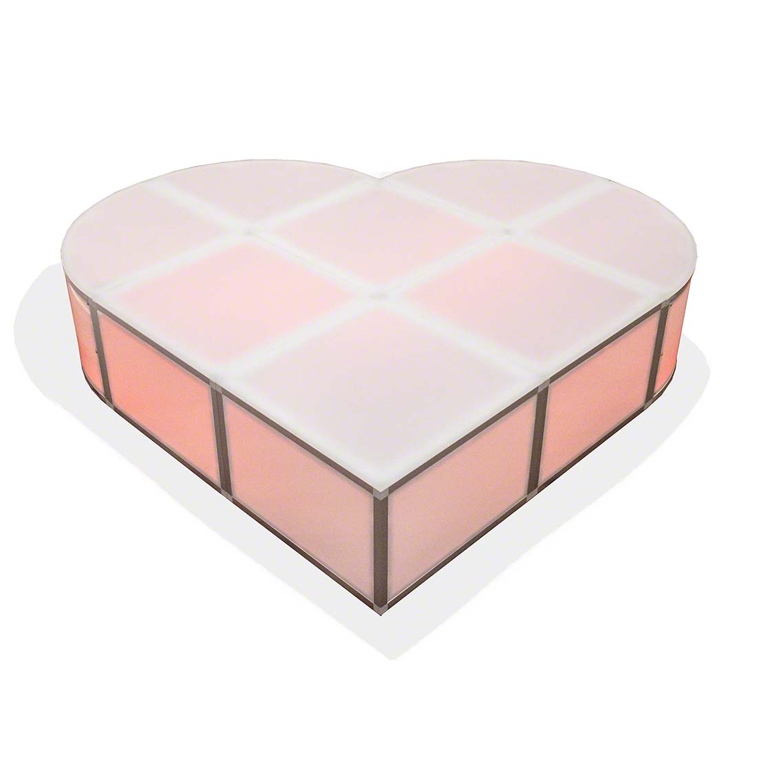Lumo Stage 6' Heart-Shaped Acrylic Dance Stage | StageDrop