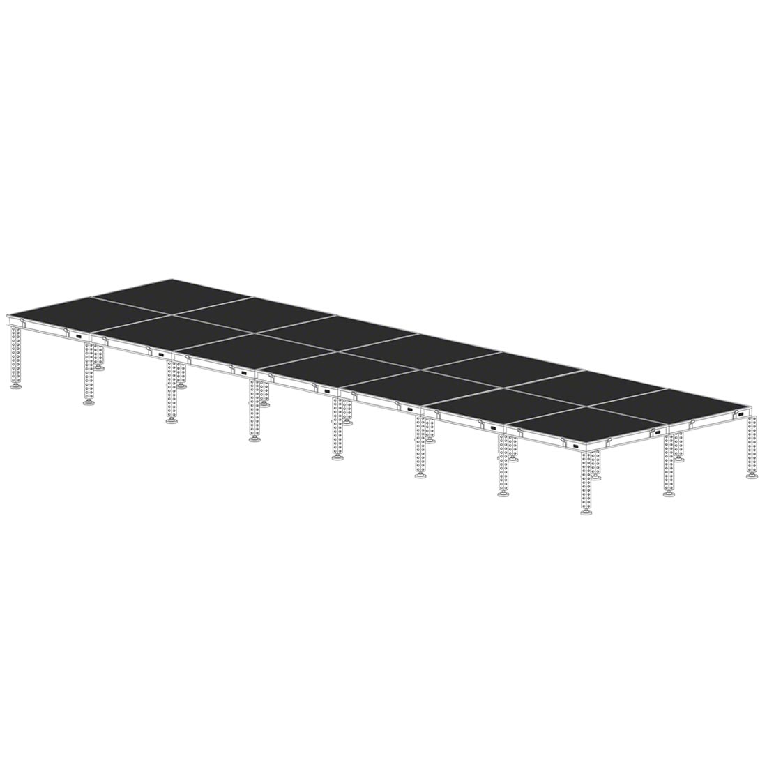Biljax AS2100 8x28 Portable Stage Kit, 14 4x4 Decks | StageDrop