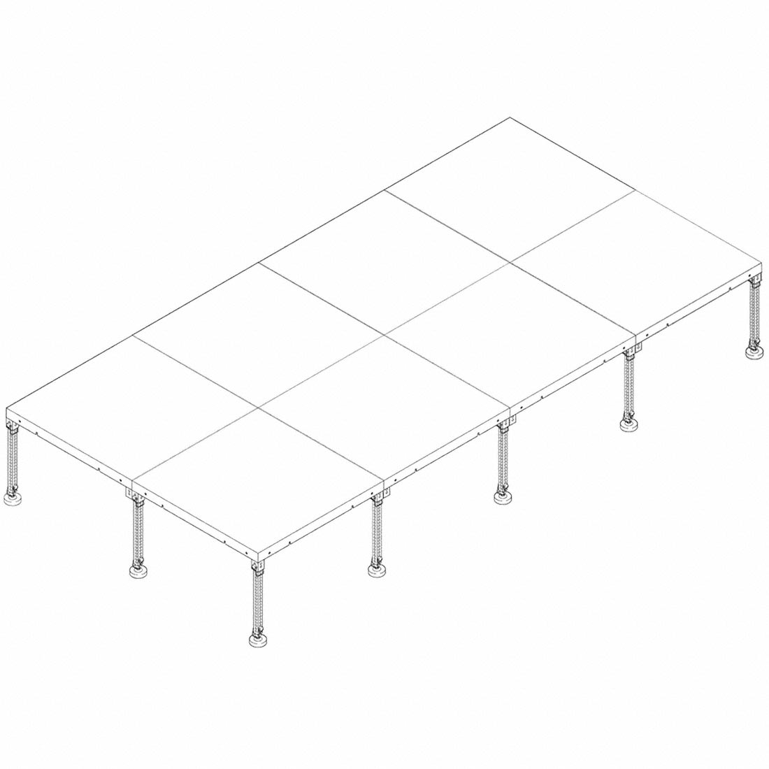 Biljax ST8100 Multi-Stage 8x16 Portable Stage Kit | StageDrop