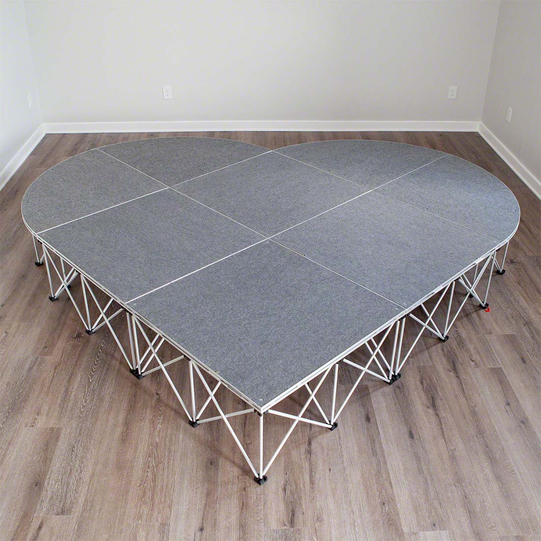 IntelliStage 9' Heart-Shaped Portable Stage | StageDrop