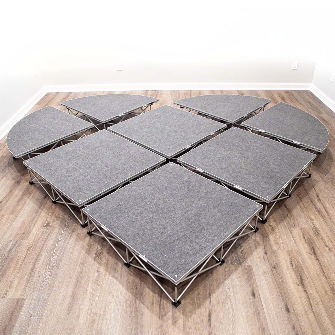 IntelliStage 9' Heart-Shaped Portable Stage | StageDrop