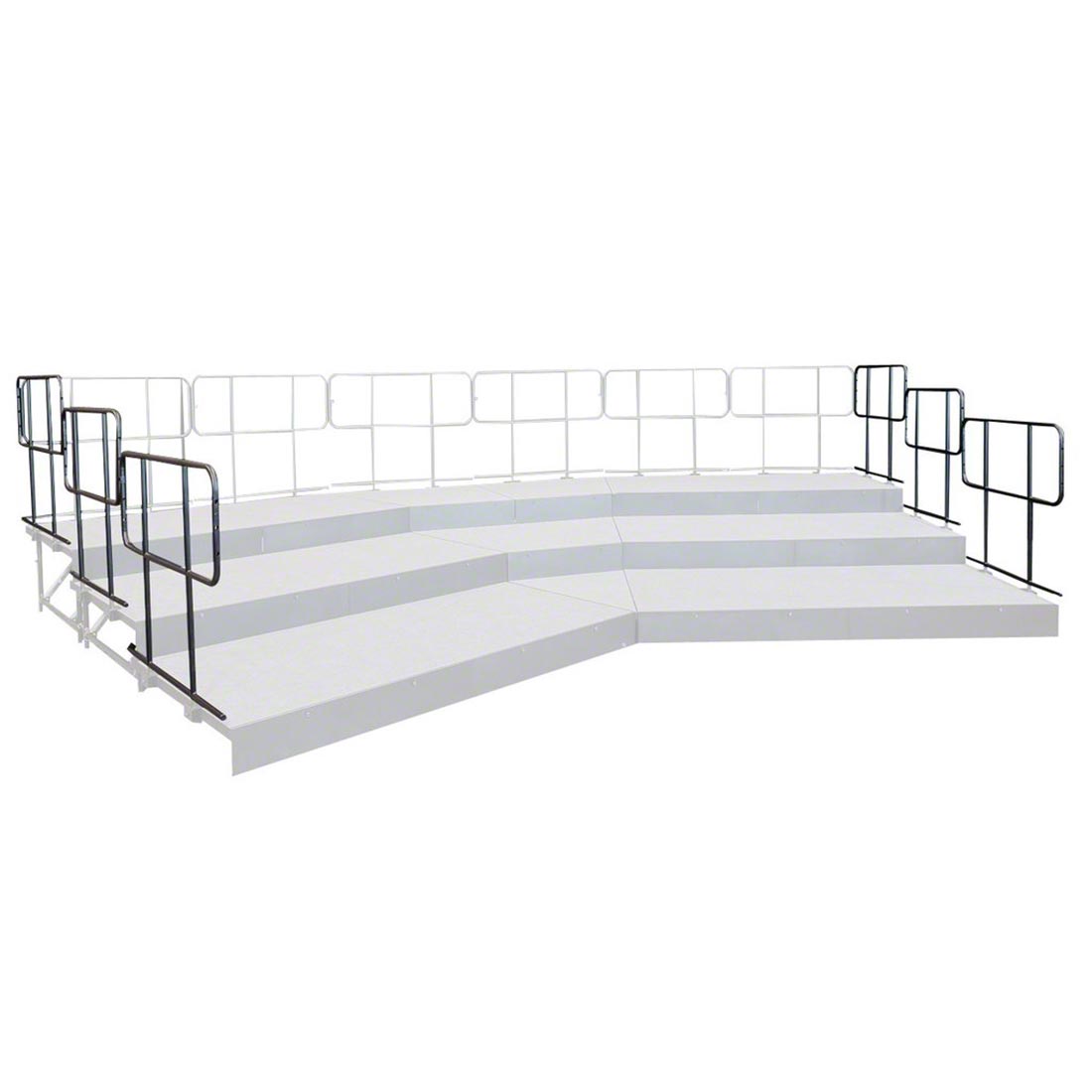 Staging 101 S3SGRAIL Side Guard Rails for 3-Tier Seated Riser | StageDrop