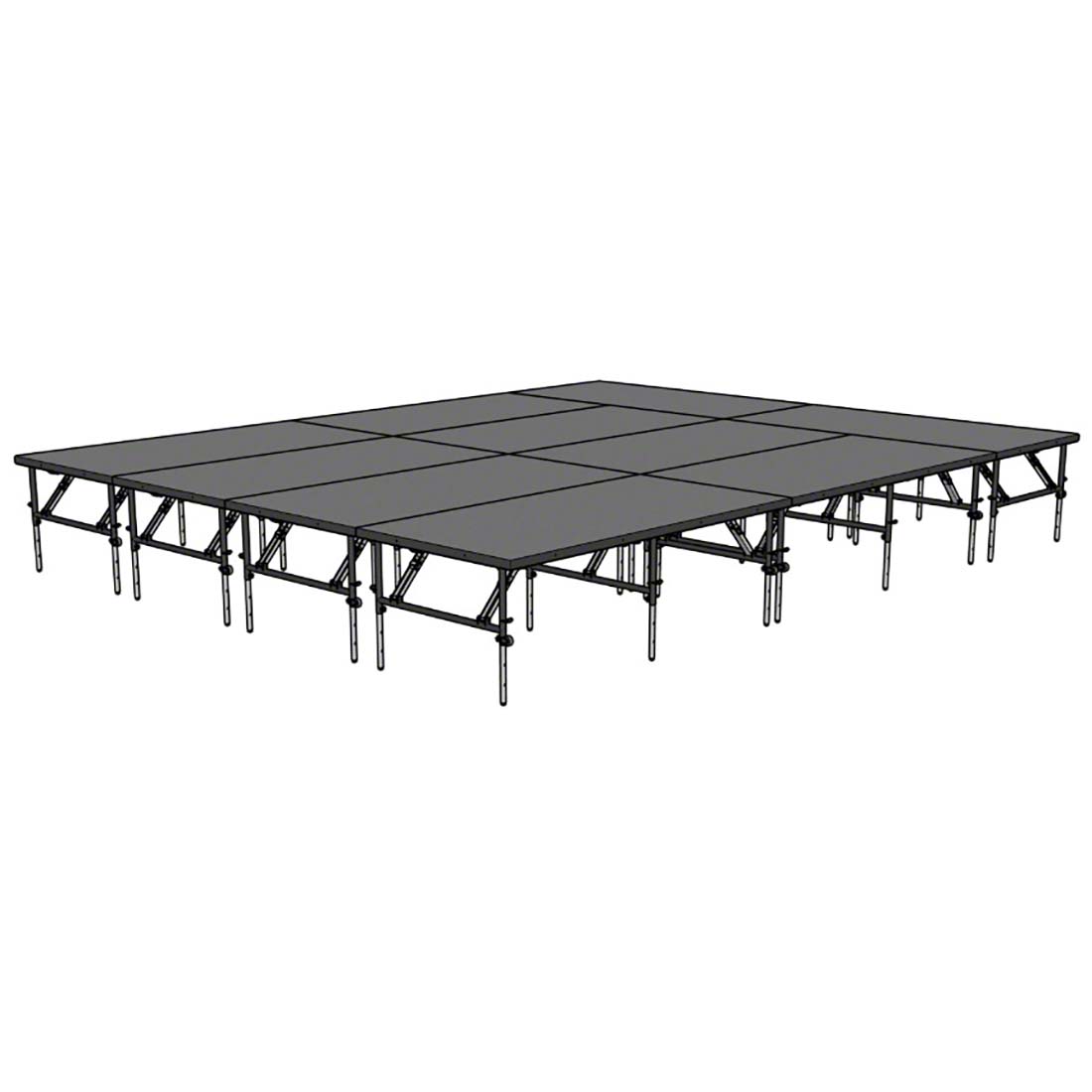 Staging 101 16' x 20' Portable Stage, 24"-32" Adjustable Height | StageDrop