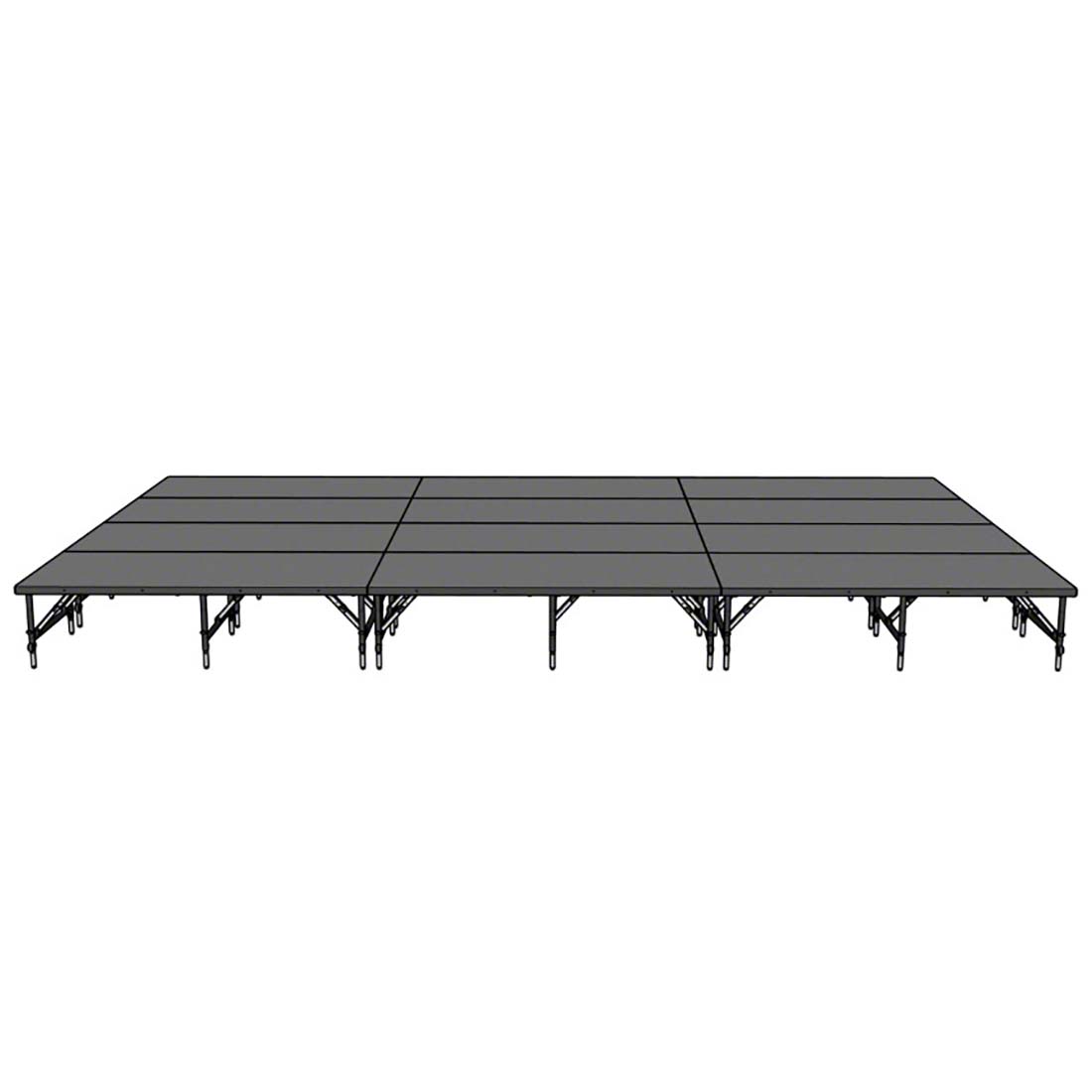 Staging 101 16'x24' Portable Stage w/Folding Legs, 24"-32" Height ...