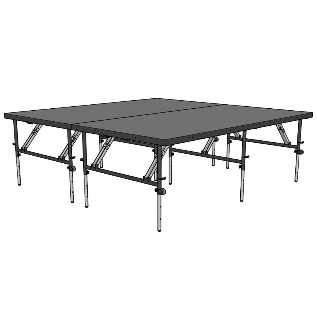 Staging 101 8'x8' Portable Stage 24"-32"H | StageDrop