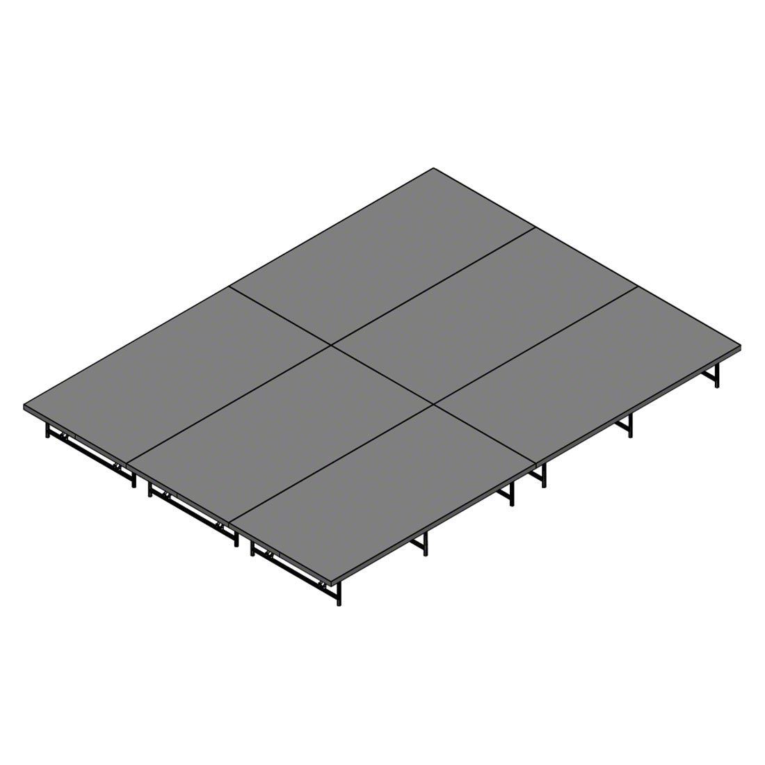 Staging 101 STAGE19216 12'x16' Portable Stage 16"-24"H | StageDrop