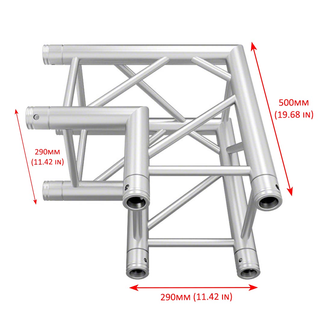 F34 Square Truss 2-Way 90 Degree Vertical Corner | StageDrop
